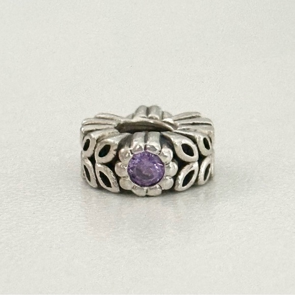 Pandora | Jewelry | Pandora Purple Cz Sparkling Forest Rare Retired ...